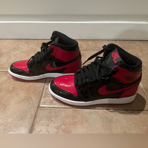 Nike | Shoes | Air Jordan Retro High Og Gs Patent Bred | Poshmark